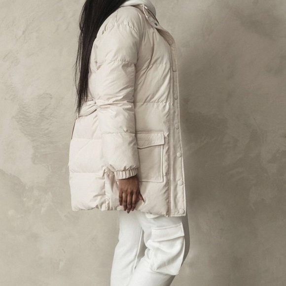 JLUXLABEL | Jackets & Coats | Jluxlabel Aspen Puffer Coat Ivory Cream M ...
